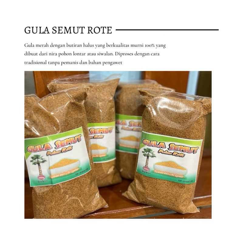 Jual Gula Merah Semut Rote Murni Asli Kelapa Lontar Palm Sugar Khas ...