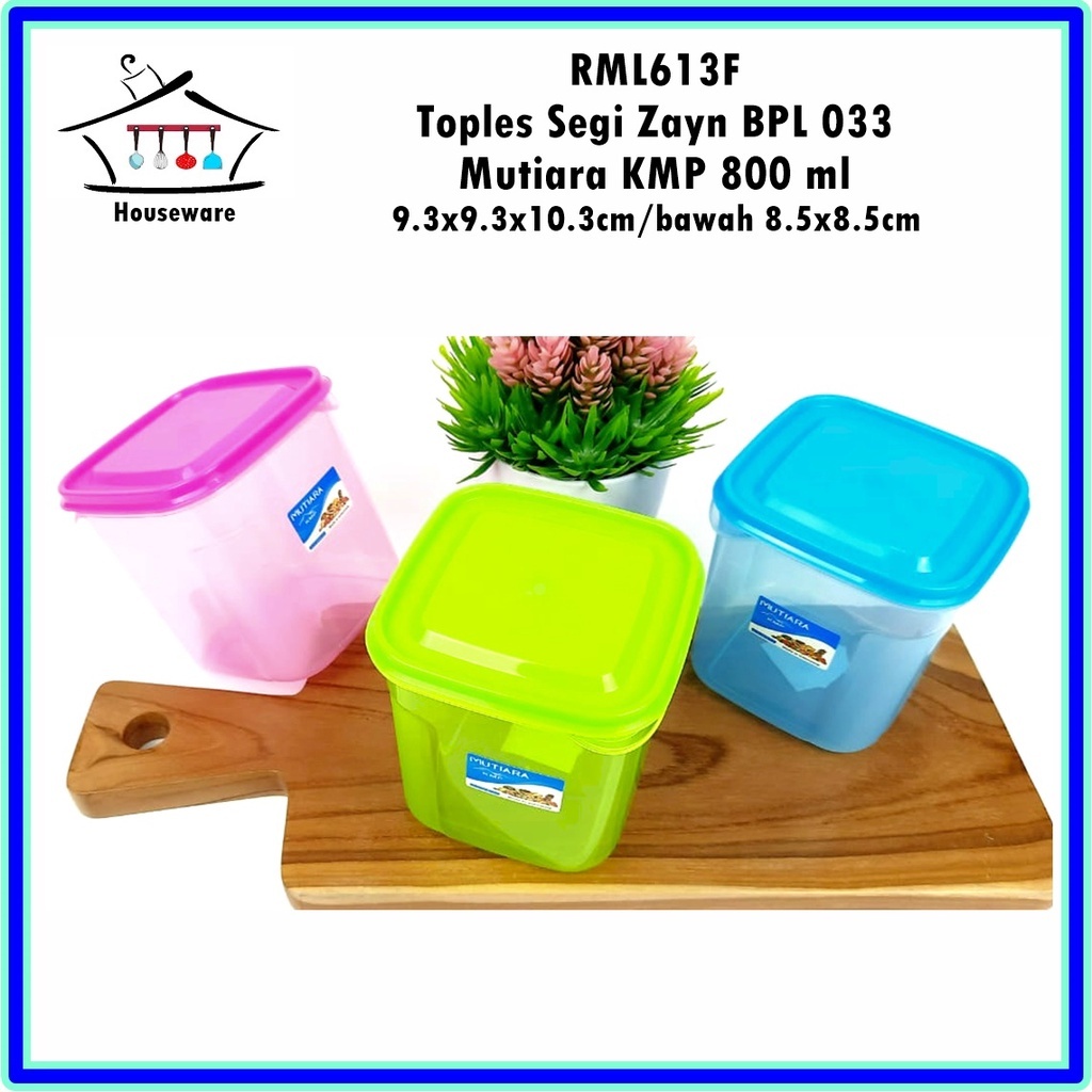 Jual 1 Lusin Toples kotak mutiara 500ml / toples kotak bumbu / Tempat ...