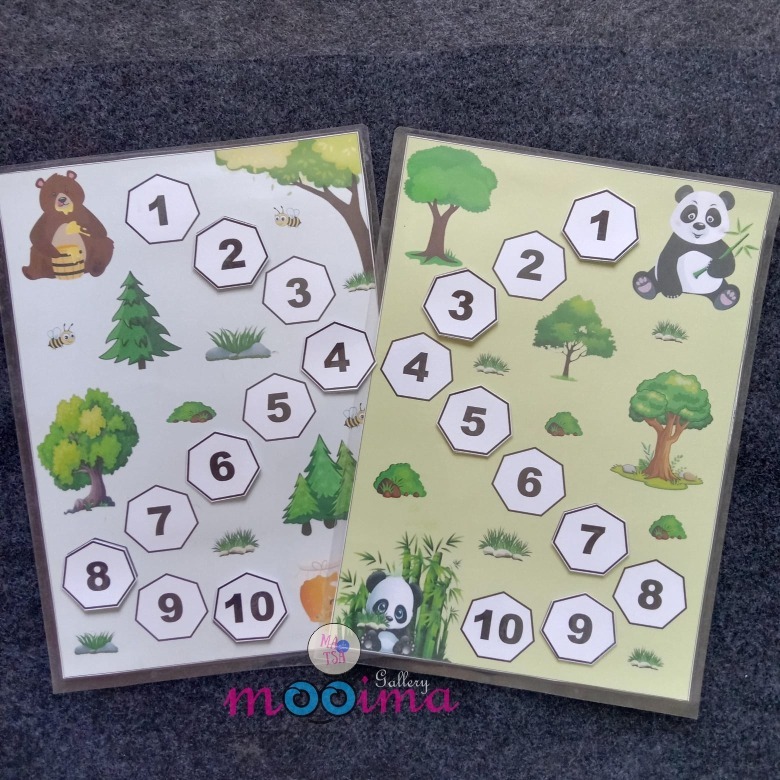 Jual Busy Page Worksheet Printable Mengurutkan angka Mainan Edukasi ...