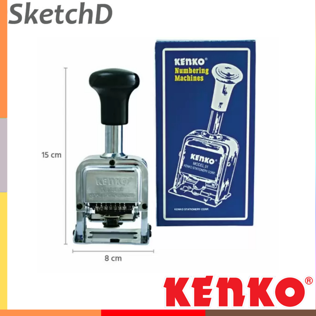 Jual Alat stempel angka otomatis Kenko numerator 7 digit automatic ...