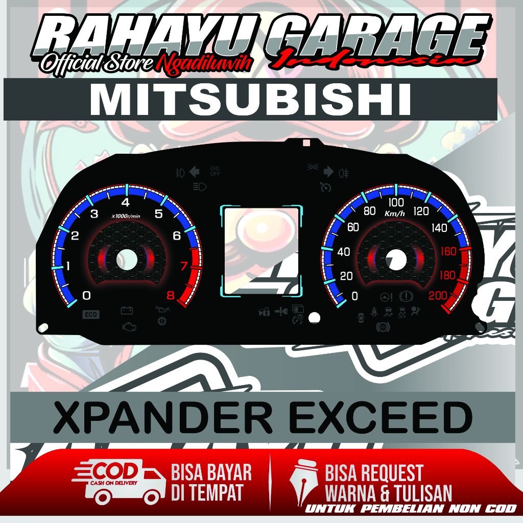 Jual PAPAN SPEEDOMETER CUSTOM MITSUBISHI XPANDER EXCEED | Shopee Indonesia