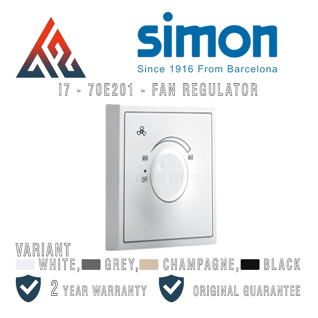 Jual Simon I7 Saklar Fan Control Regulator Switch - 70E201 | Shopee ...