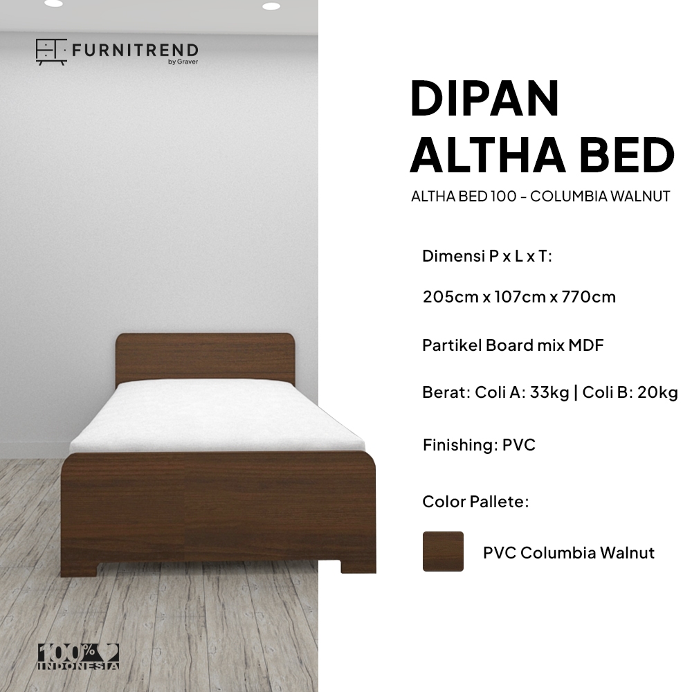 Jual FURNITREND Altha Bed 100 Divan/Dipan / Tempat Tidur /Alas Tidur / Ranjang Minimalis [KHUSUS ...