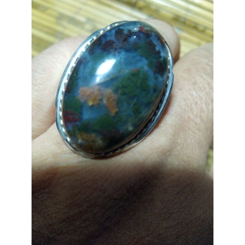 Jual batu pancawarna garut lumut natural unik dan antik | Shopee Indonesia