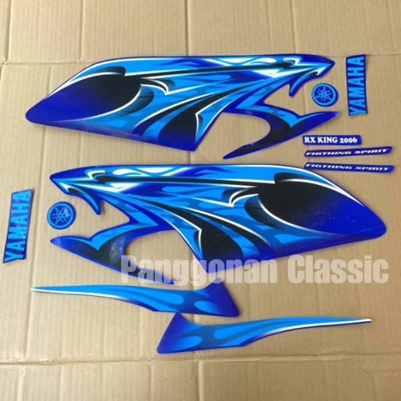 Jual STIKER STRIPING LIS BODY RX KING TAHUN 2006 DRAGON BIRU | Shopee Indonesia