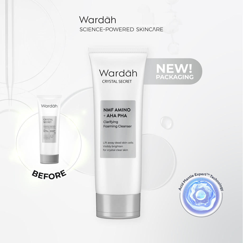 Jual Wardah Brightening Crystal Secret Foaming Cleanser 100ml | Sabun ...