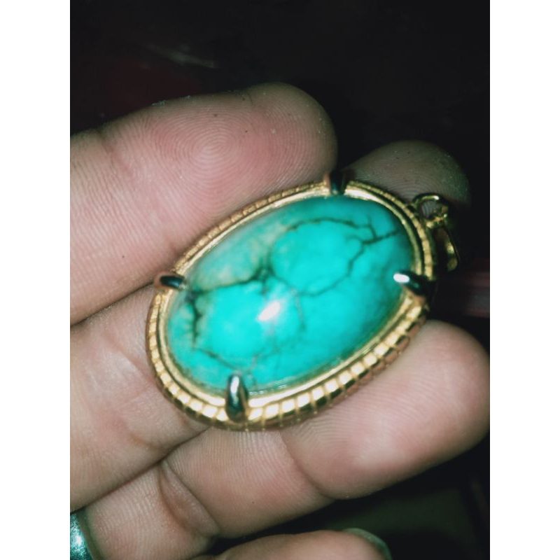 Jual Natural pirus biru jumbo liontin | Shopee Indonesia