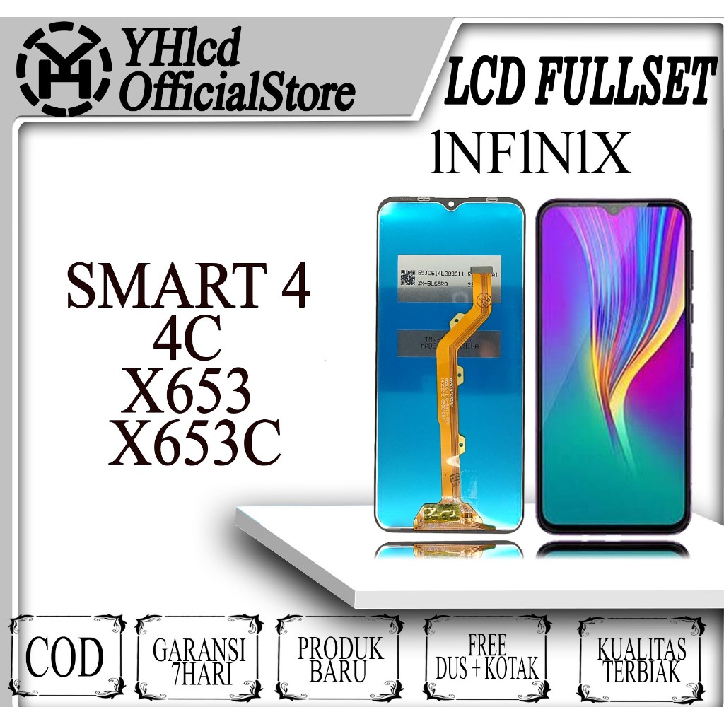 Jual LCD INFINIX SMART 4 4C X653 X653C ASLI Fullset - Gratis Alat Servis! Bisa COD + Garansi 1 ...