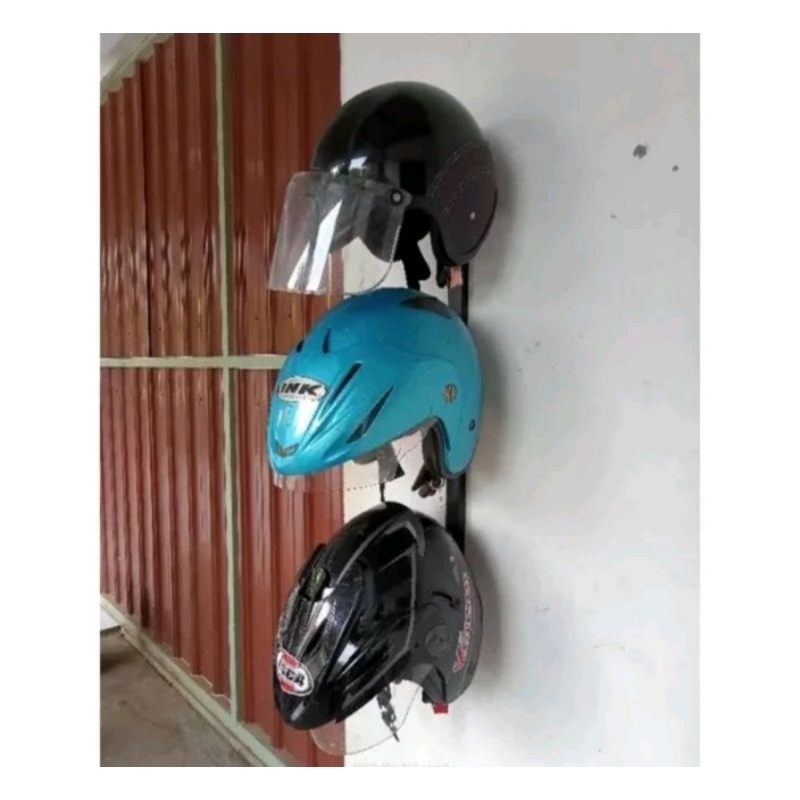 Jual (3 susun) RAK HELM / GANTUNGAN HELM DINDING / GANTUNGAN HELM SUSUN ...