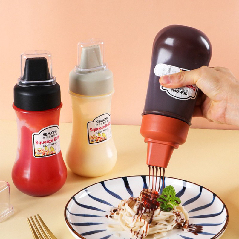 Jual Botol saos sambal mayonaise kecap 5 lubang dengan penutup selai ...