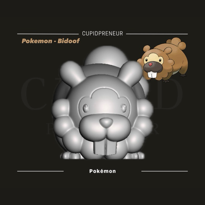 Jual 3D Coloring Pokemon | (Bidoof) | Shopee Indonesia
