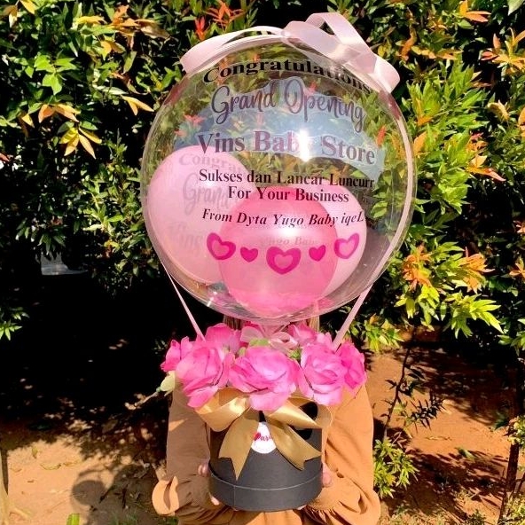 Jual Buket Balon LARGE + PITA / Bunga Balon / Balloon Box / Box Balon ...