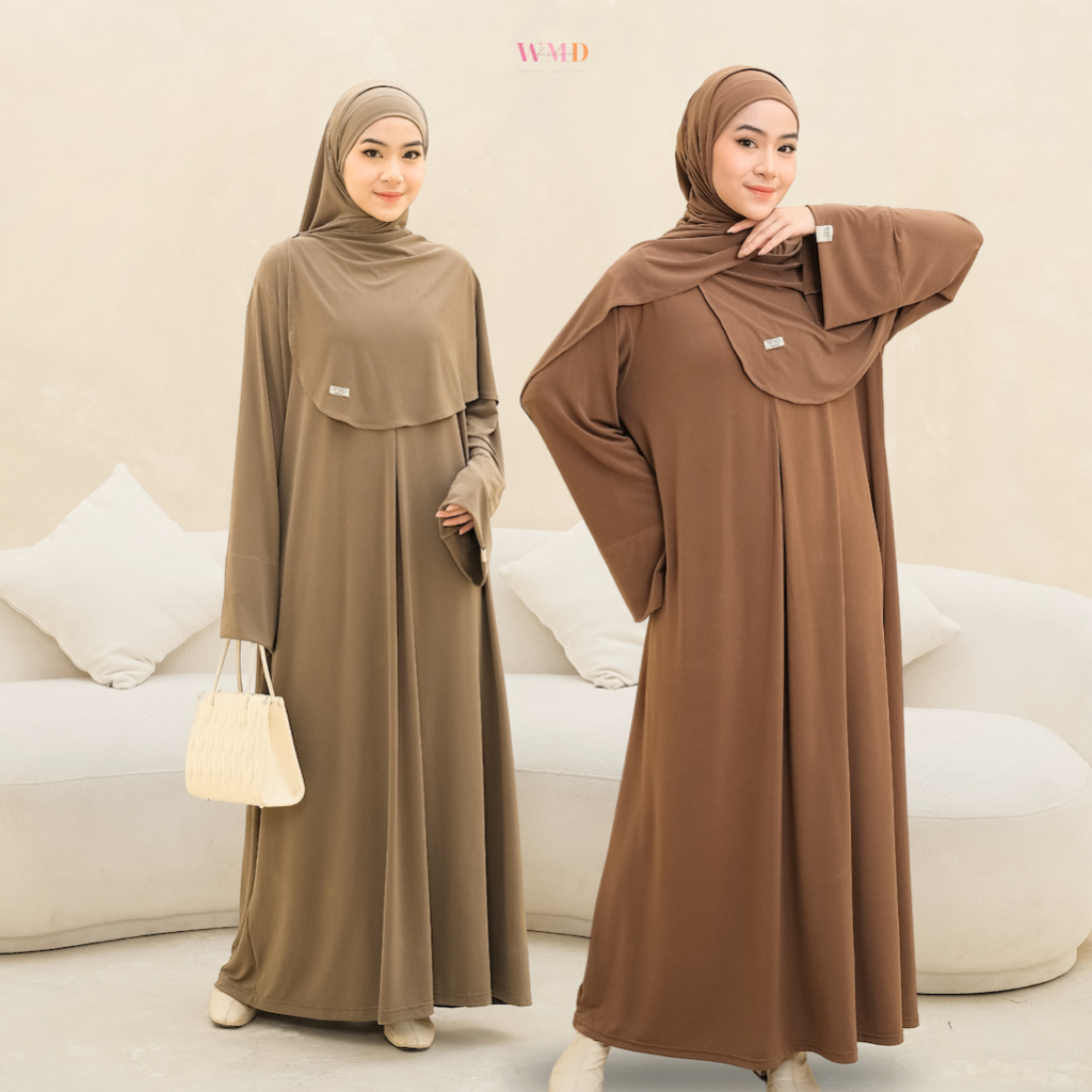 Jual WMD Fashion - Hawa Abaya Set Loose Dress Umroh Haji (2in1 Abaya & Hijab) | Shopee Indonesia