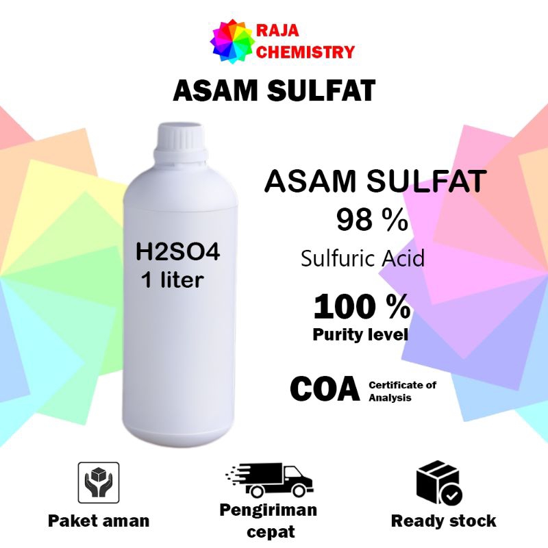 Jual Asam Sulfat 1 liter / H2SO4 98% / Sulphuric Acid / Asam Sulpahte ...