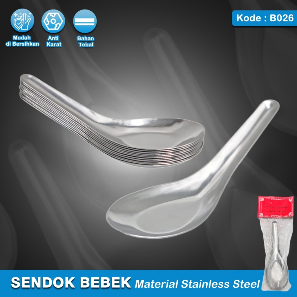 Jual SENDOK BEBEK SENDOK KUAH 12 PCS - 1 LUSIN DUCK SPOONS STAINLESS ...