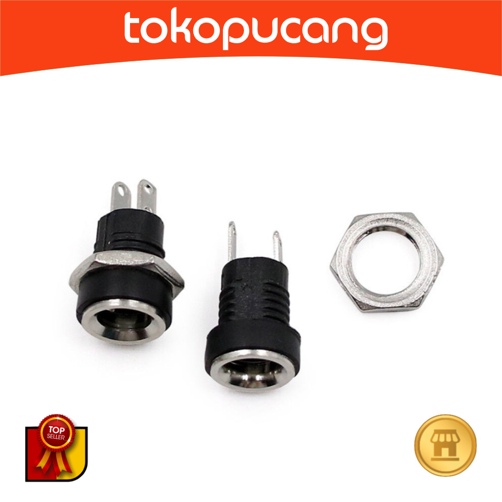 Jual Soket DC 2.1x5.5mm HQ Mur Kecil Female Mount DIP PCB Power Socket ...
