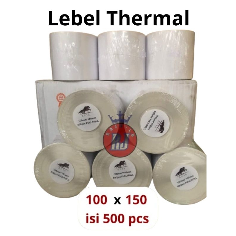 Jual Label Thermal 100x150 isi 500pcs (1karton/dus) | Shopee Indonesia