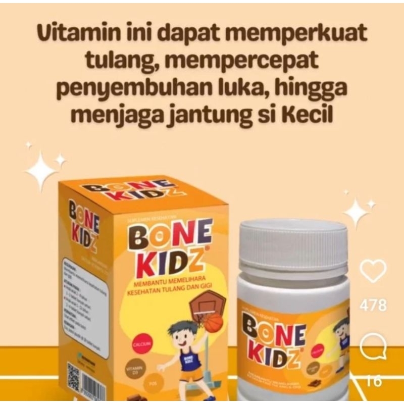 Jual BONE KID Biolysine Tablet Kunyah isi 30 Penambah Tinggi kesehatan ...