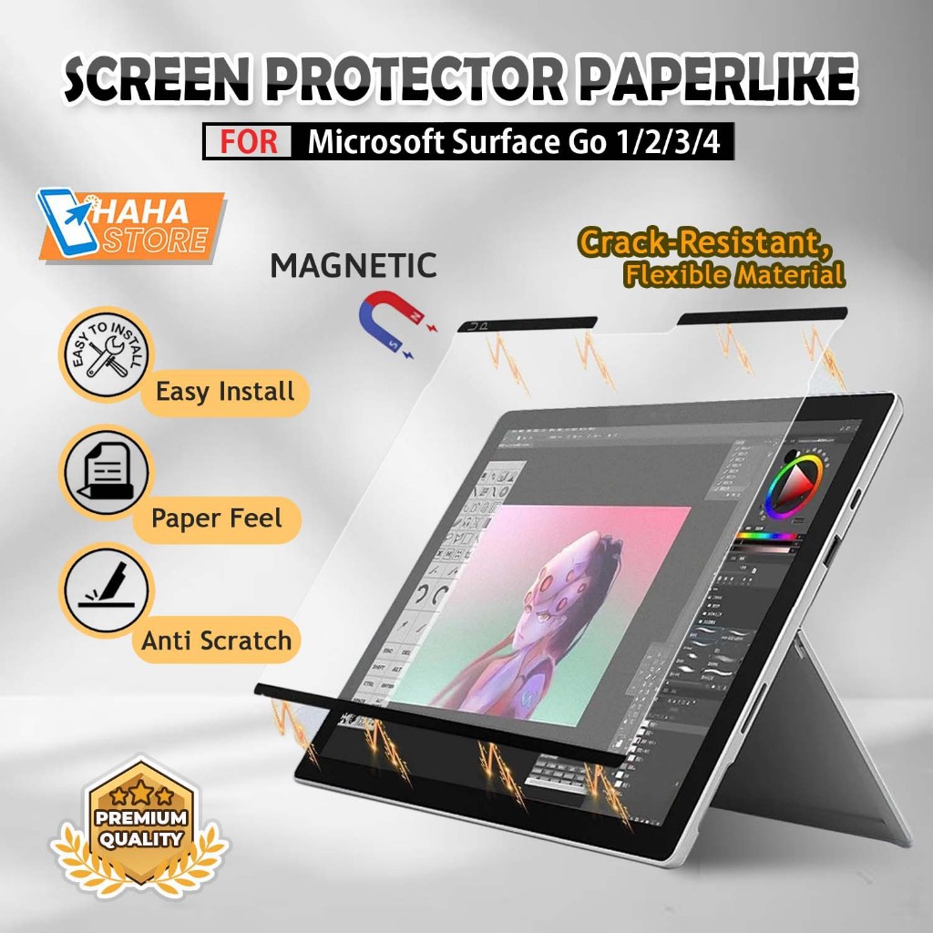 Jual Microsoft Surface Go 1 2 3 4 Paperlike Magnet Screen Guard Anti ...