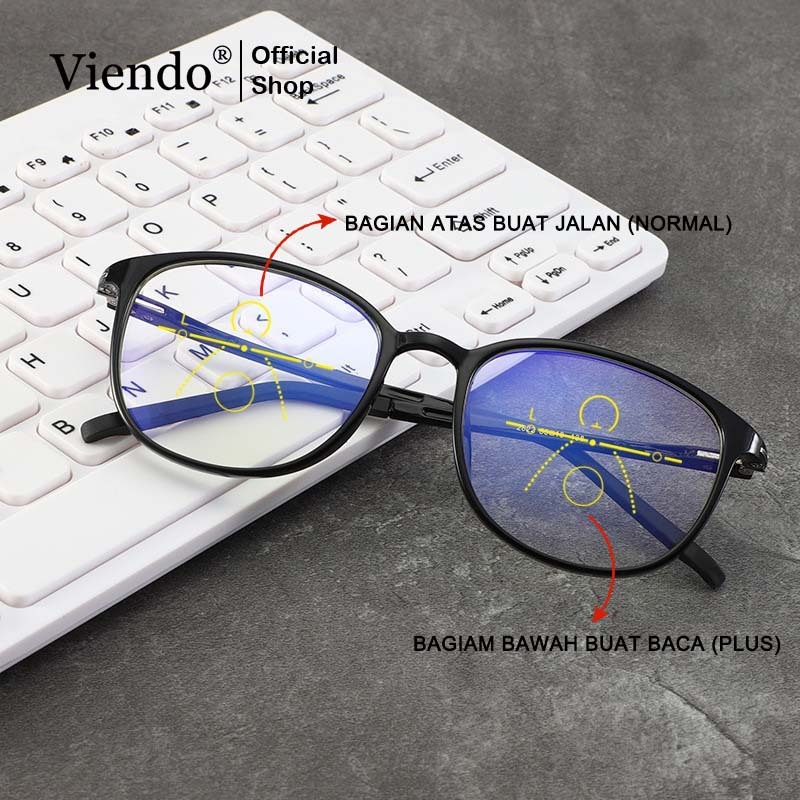 Jual Viendo Frame Kacamata Baca Jalan Plus Progresif Anti Blueray ...