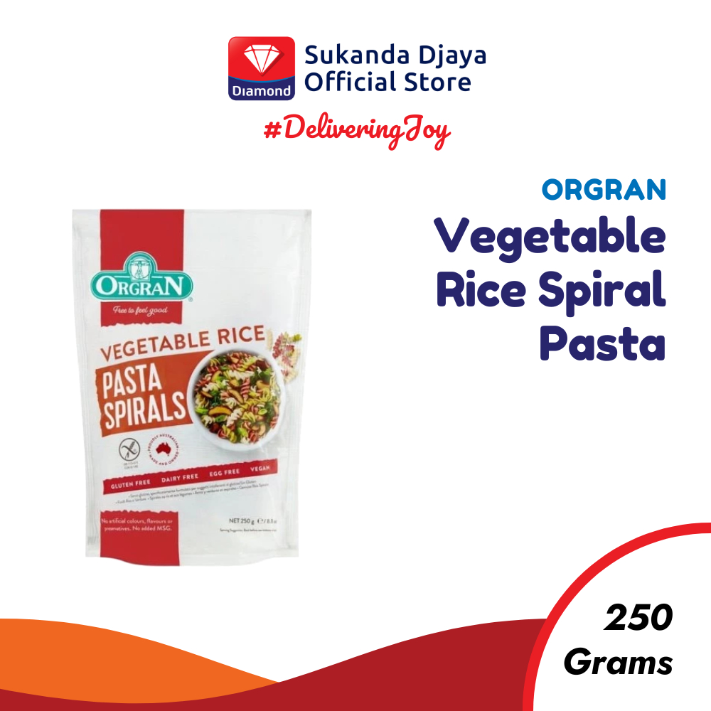 Jual Orgran Pasta Vegetable Rice Spiral 250 Gr | Shopee Indonesia