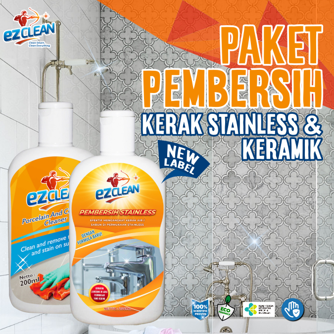 Jual EZClean Pembersih Porcelain & Stainless Cleaner Super Ampuh untuk Kamar Mandi Ramah ...