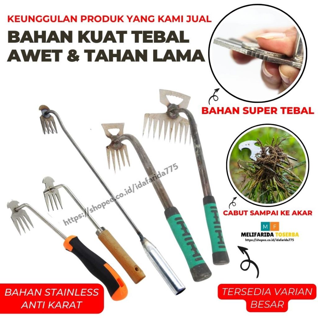 Jual Alat Pencabut Rumput Liar Gulma Akar Tanaman Liar Di Kebun Taman ...