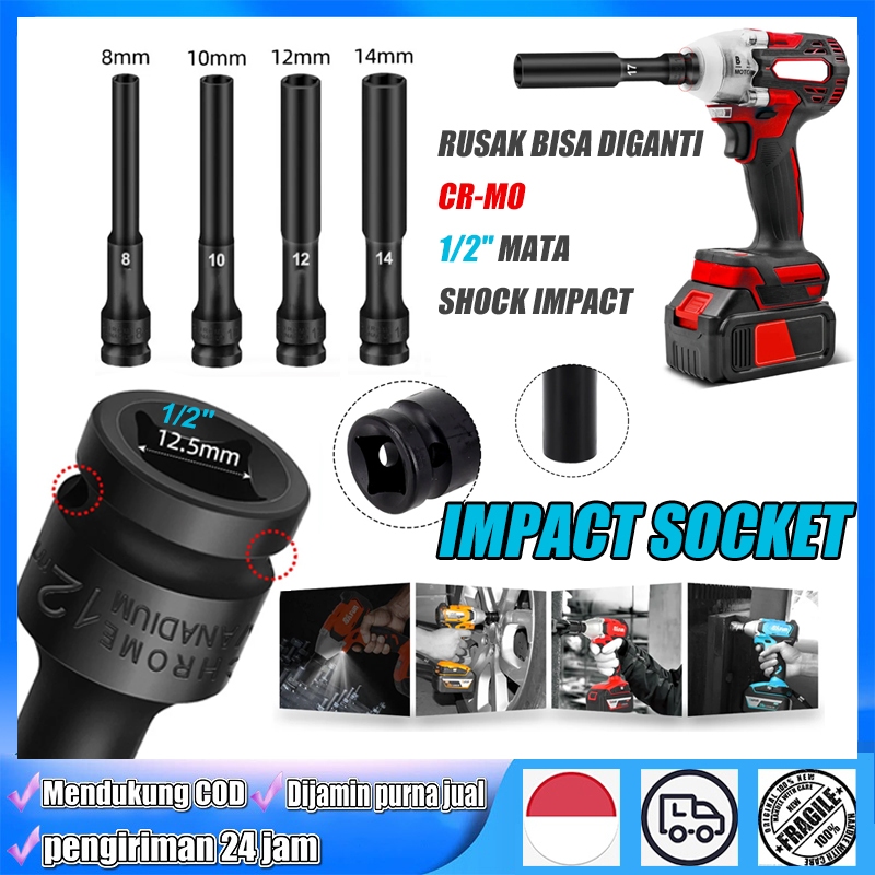 Jual Mata Kunci Shock impact Cover Kunci Shock Panjang 8/10/12/14mm 1/2 ...