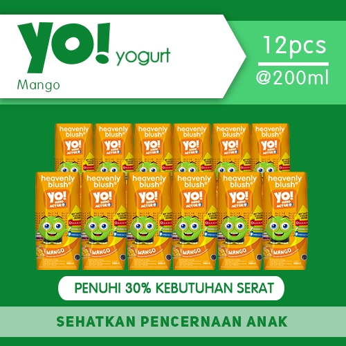 Jual Yogurt Heavenly Blush YO Mango 12 x 180 ml | Shopee Indonesia