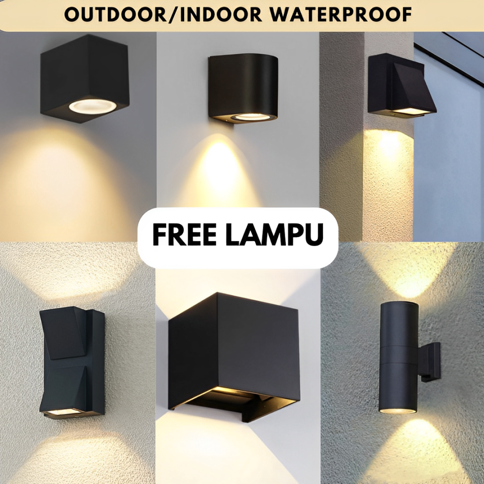 Jual LAMPU DINDING OUTDOOR WATERPROOF MINIMALIS MODERN FREE LED 6W ...