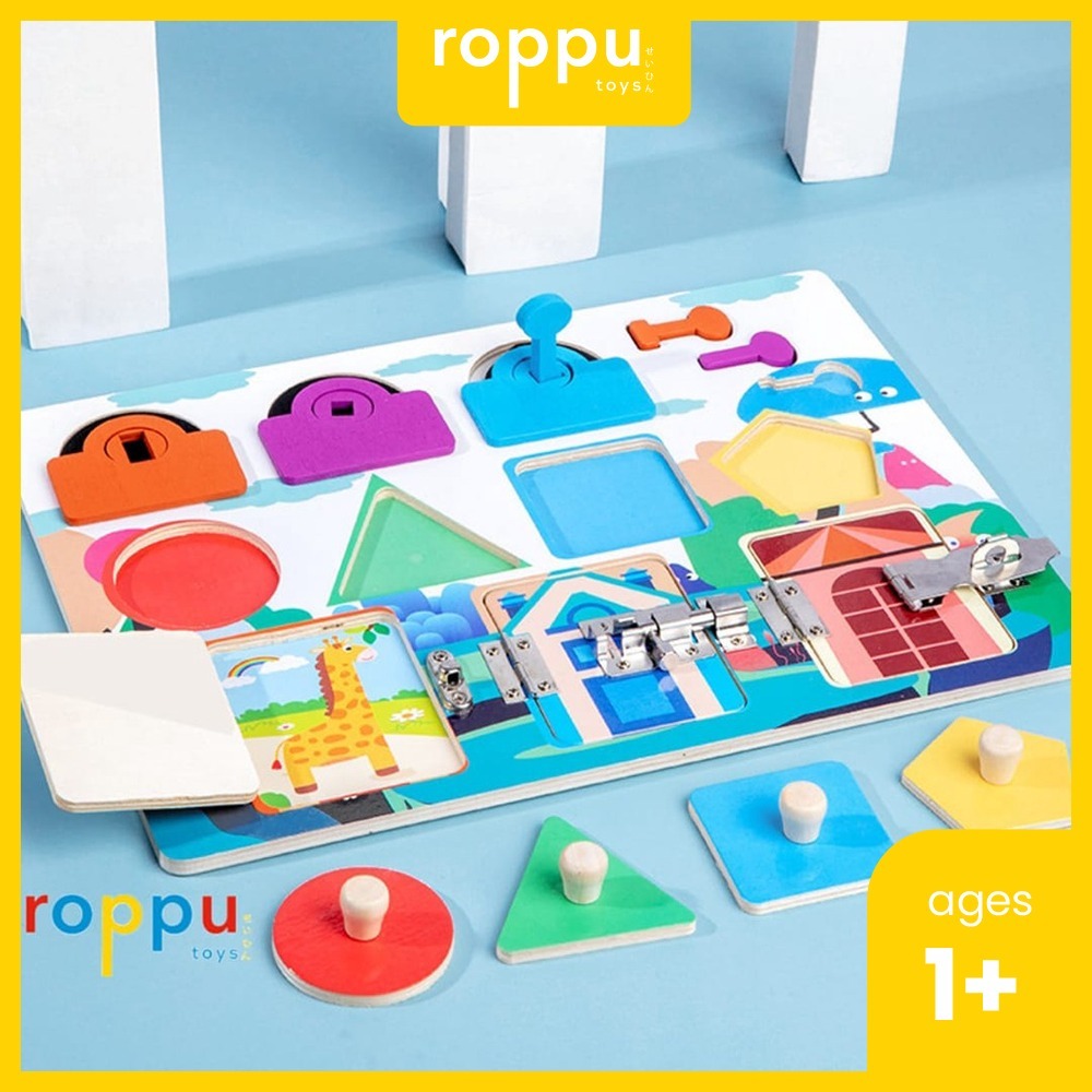 Jual Roppu Wooden Busy Board/Mainan Puzzle Board/Mainan Papan Puzzle ...