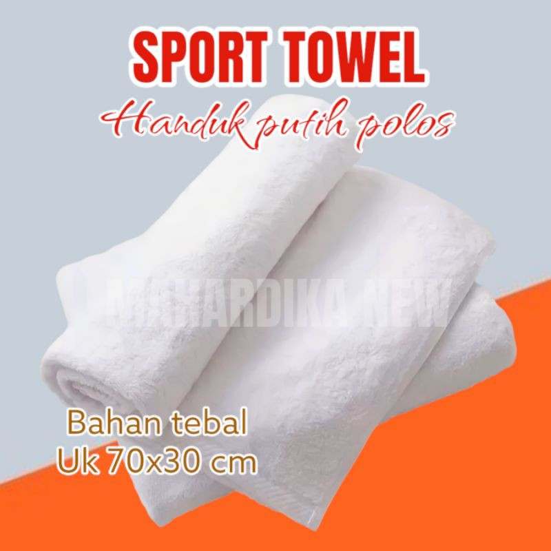 Jual HANDUK LEHER OLAHRAGA PUTIH LAP KERINGAT MUKA POLOS | Shopee Indonesia