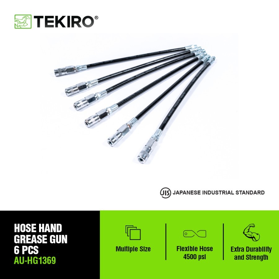 Jual TEKIRO Hose Hand Grease Gun Set 6 pcs - Selang Pompa Gemuk Set 6 ...