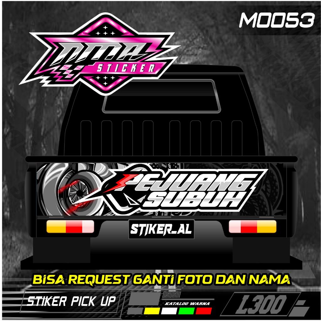 Jual Sticker mobil pickup Pintu Belakang Pick Up L300, Mega Carry ...