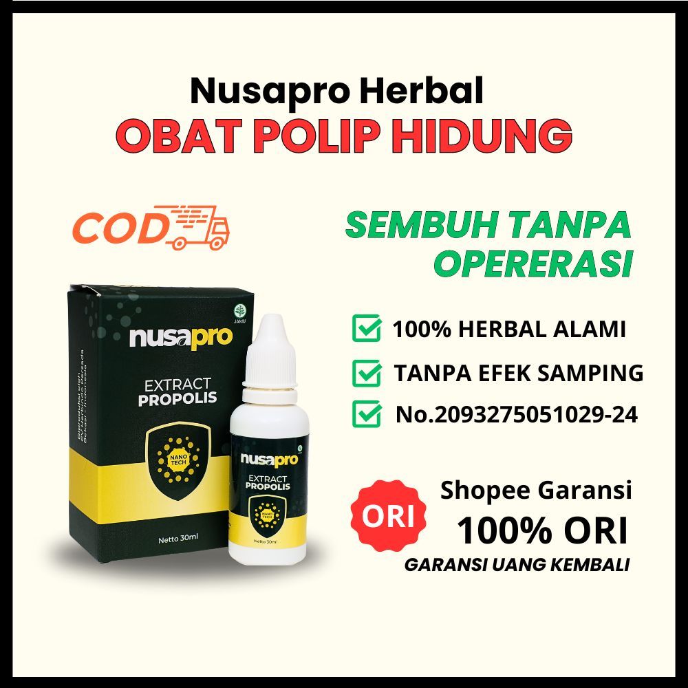 Jual Obat Tetes Polip Hidung Herbal Sinusitis Multivitamin Nusapro ...
