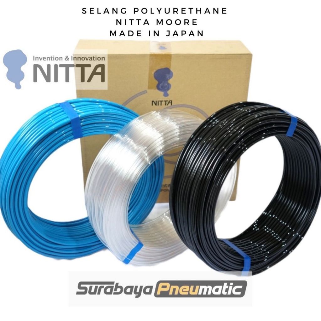 Jual PER ROLL - NITTA MOORE - Selang Polyurethane (Selang PU) U2-4-6x4 (6x4mm) - Made in Japan ...