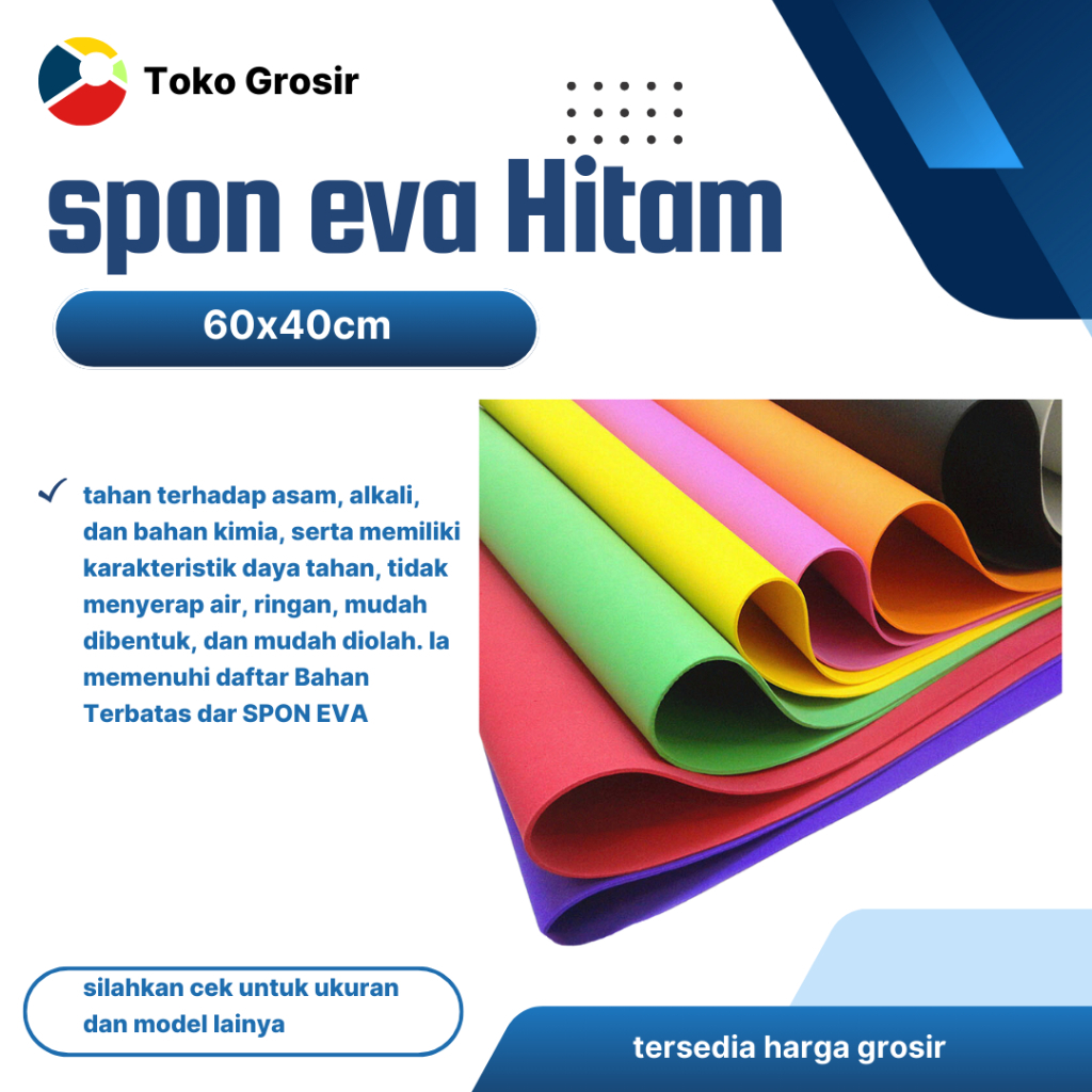 Jual Busa Ati Warna 2mm Ukuran 60x40cm / Sponge Eva Lembaran Murah ...