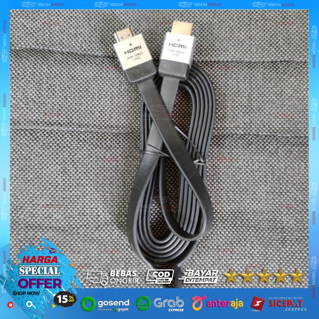 Jual Kabel HDMI SONY PREMIUM 4K Flat 2M / 3M / 5M / 10M / 15M METER - Male to Male !! | Shopee ...
