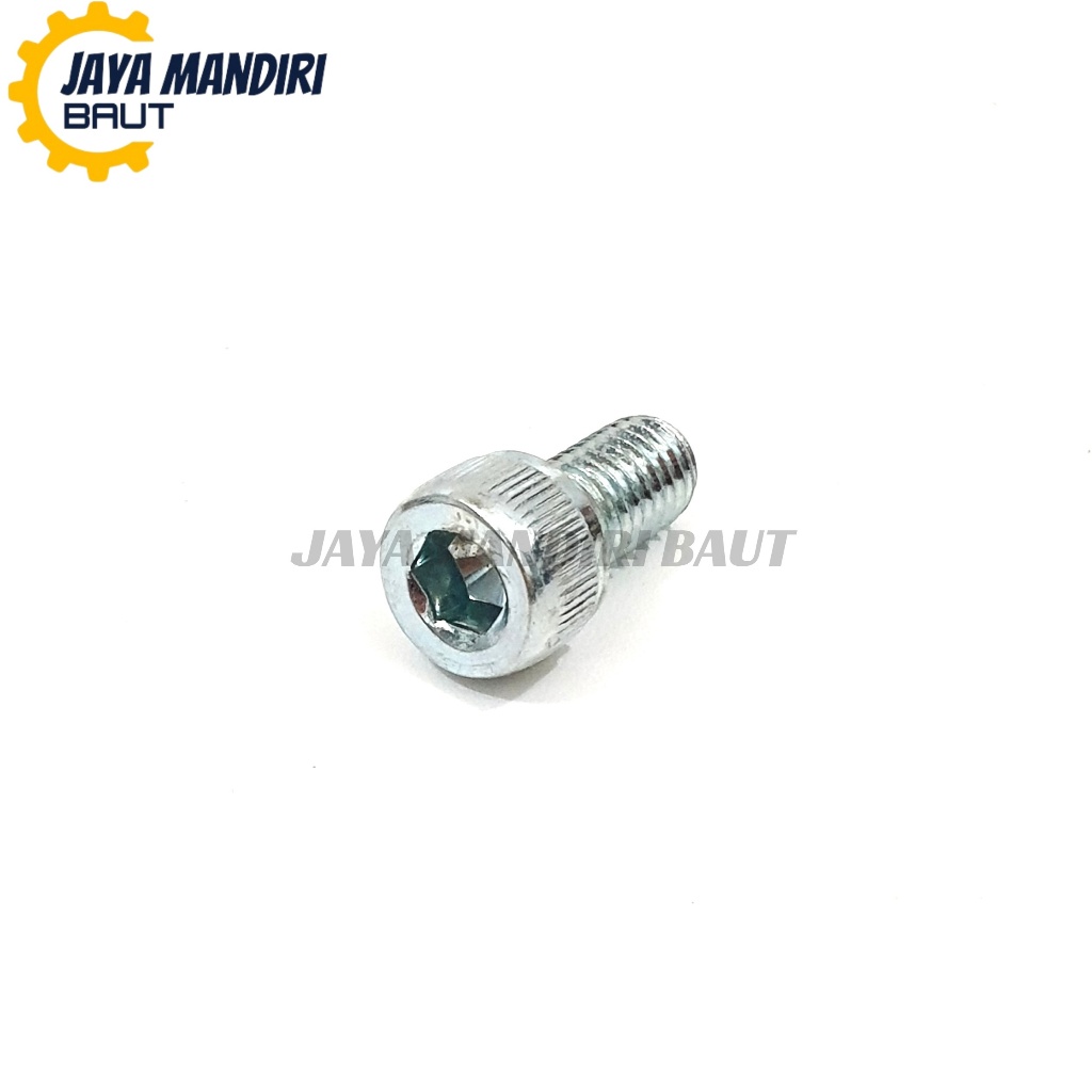 Jual Baut L Putih M8 x 15 Kunci L6 Drat 1.25 Ulir 12 8x15 Panjang 15mm ...