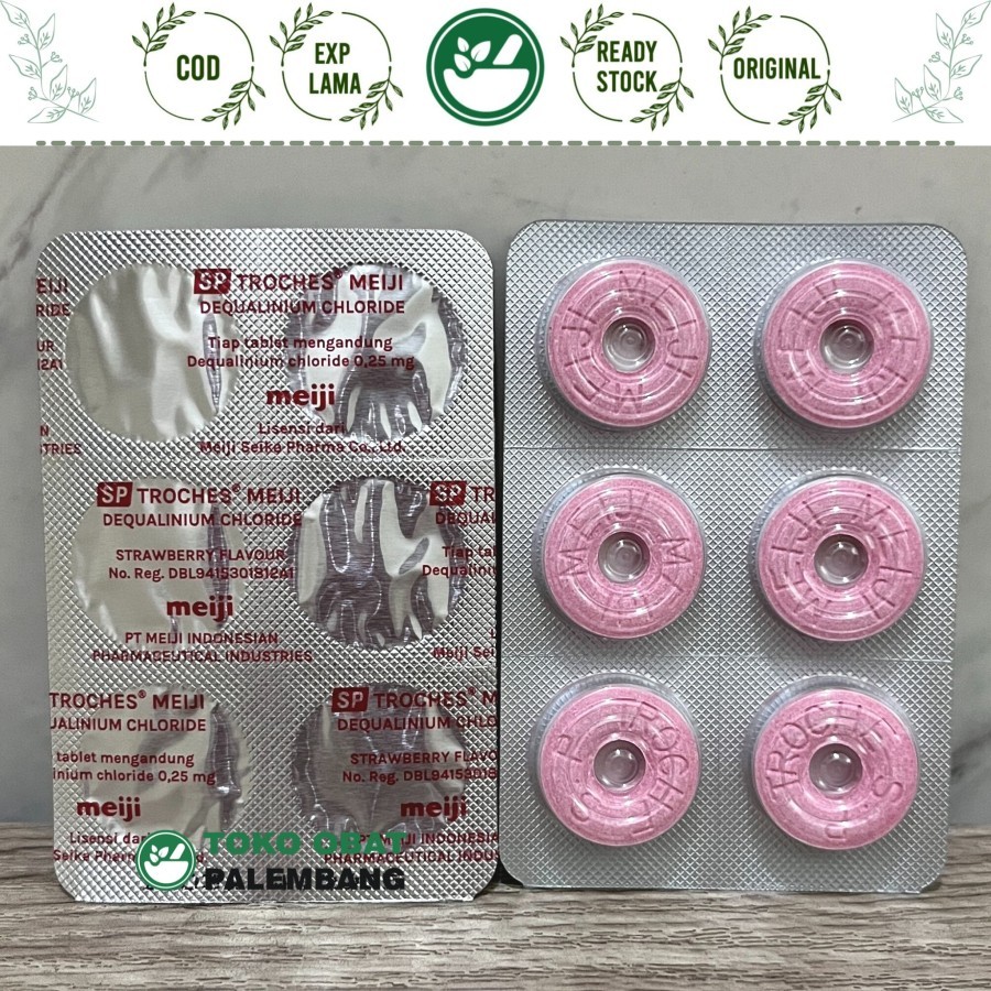 Jual SP TROCHES MEIJI STRAWBERRY 6 TAB HISAP | Shopee Indonesia