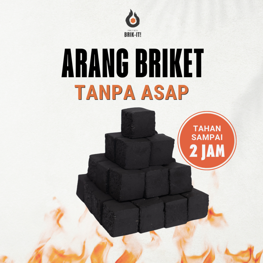 Jual Arang Briket Tanpa Asap - Arang Premium Batok Kelapa - BBQ Bukhur ...