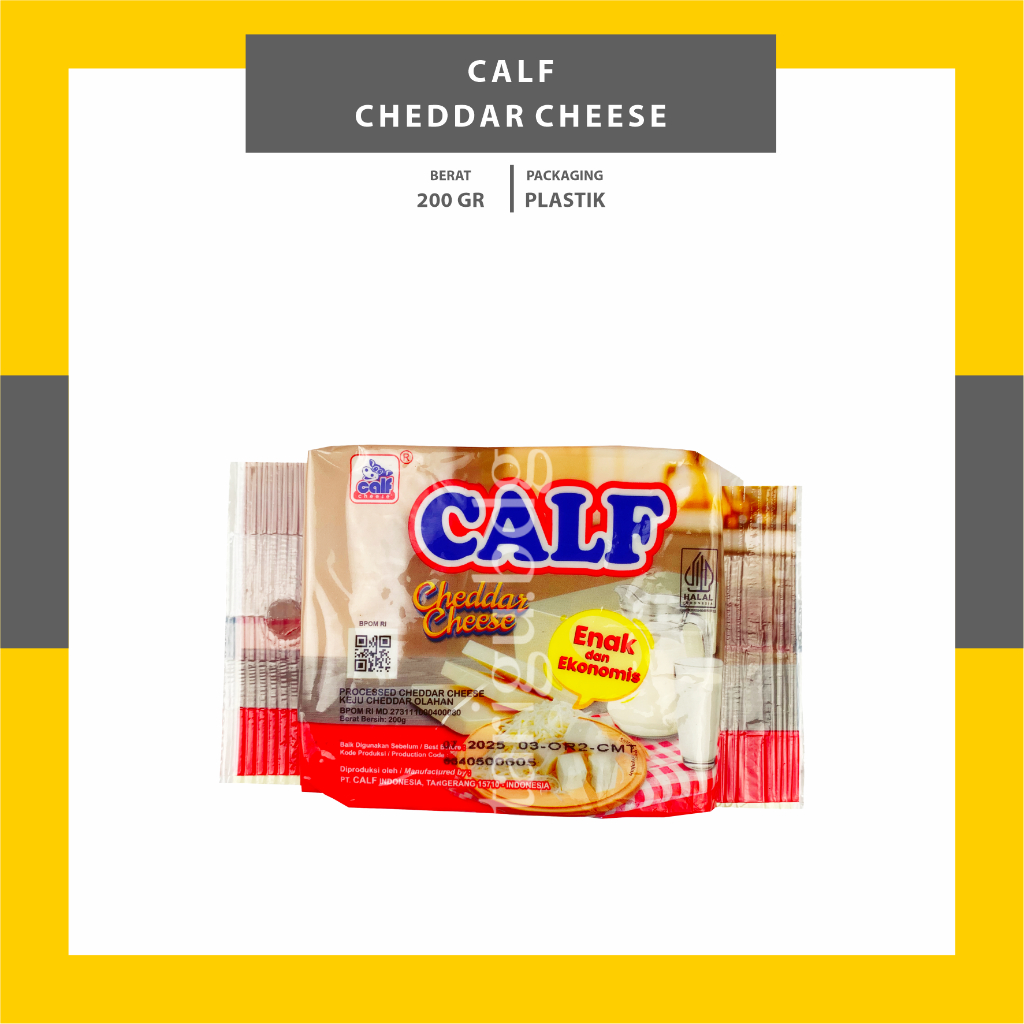 Jual KEJU CALF CHEDDAR CHEESE 200GR - CHEDDAR CHEESE - CHEDAR BLOK ...