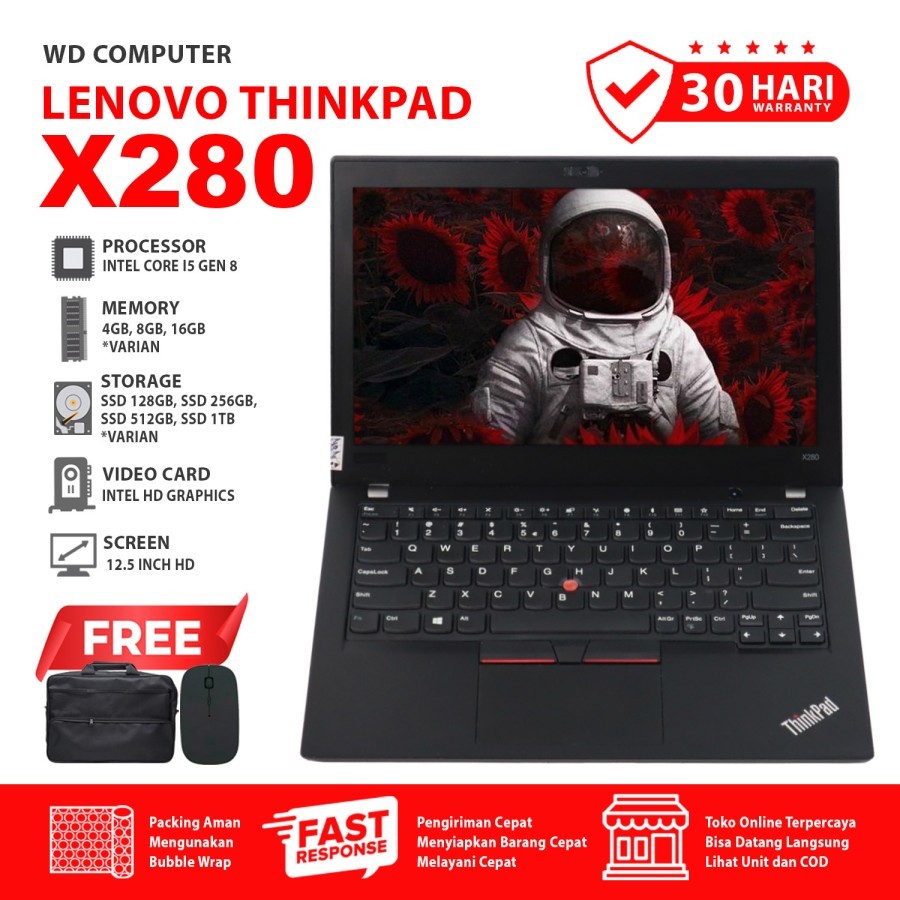 Jual [ WD Computer ] Laptop Lenovo Thinkpad X280 core i5 gen 8 | Japan ...