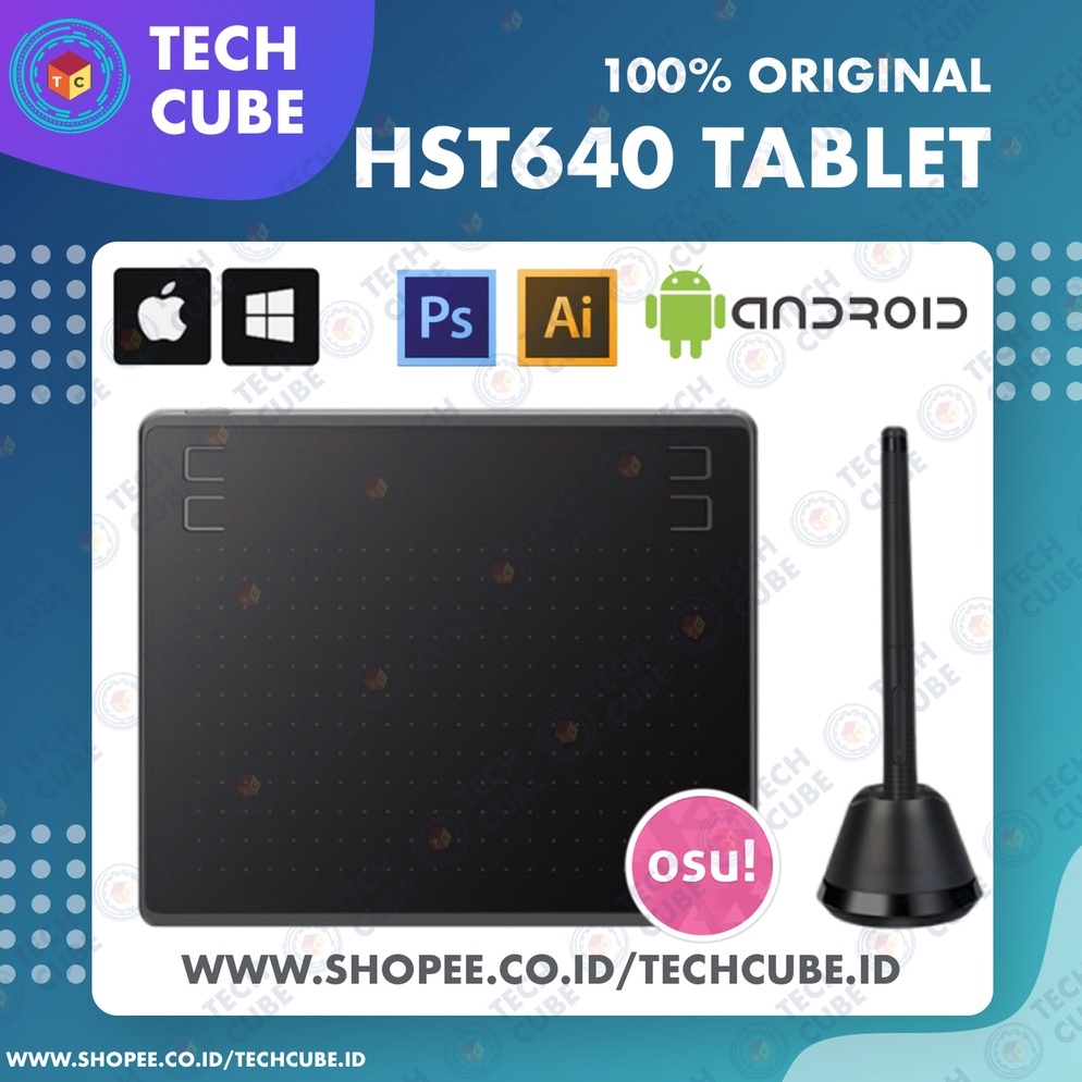 Jual Huion HS64 HST64 Graphic Drawing Pen Tablet Android PC Alt H64P ...