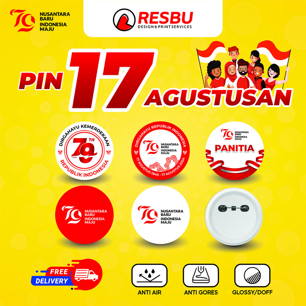 Jual PIN 17 AGUSTUS / PIN HUT KEMERDEKAAN RI / PIN PENITI 17 AGUSTUS ...