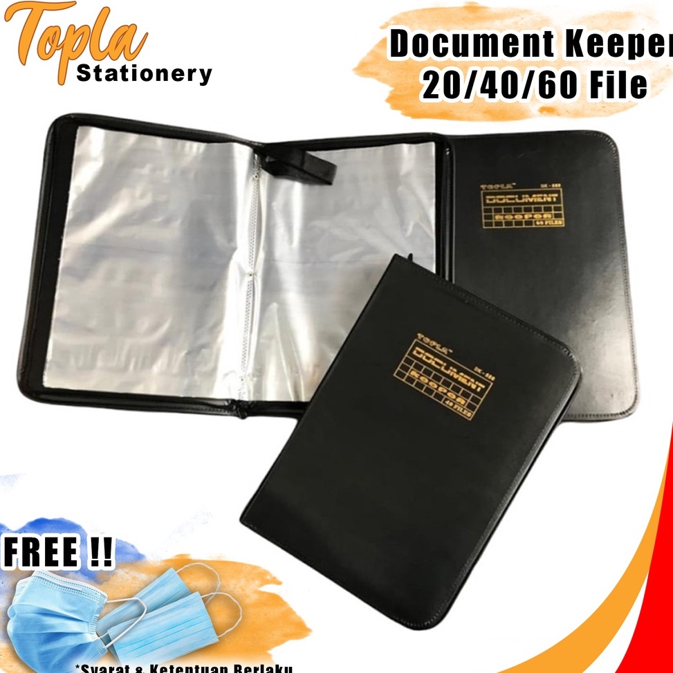 Jual KODE P47K Dokumen Keeper Map Resleting Kulit Anti Air Isi 6 Lembar ...