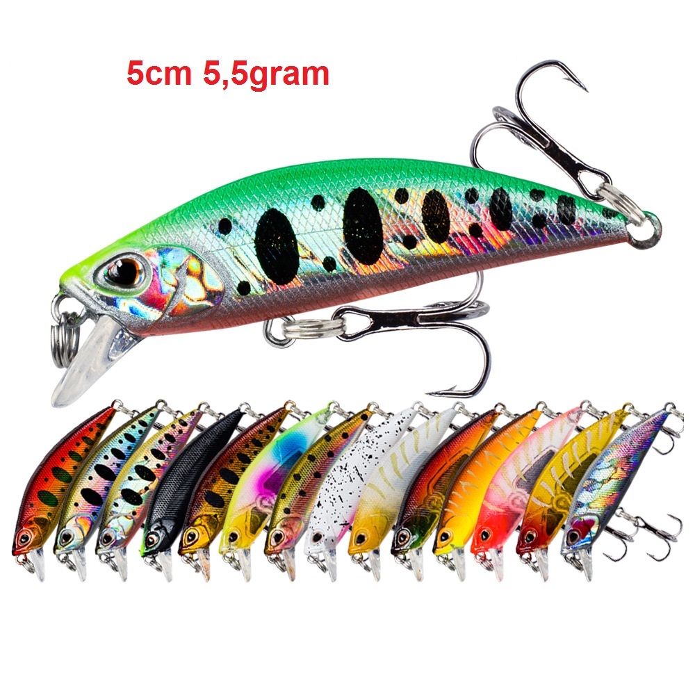 Jual Umpan Pancing Minnow Sinking Ultralight Fishing Lure 5 cm 5,5 gram ...