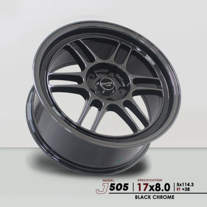 Jual Velg Rpf 1 ring 17 lebar 8 et 38 pcd 5x114 black chrome | Shopee Indonesia