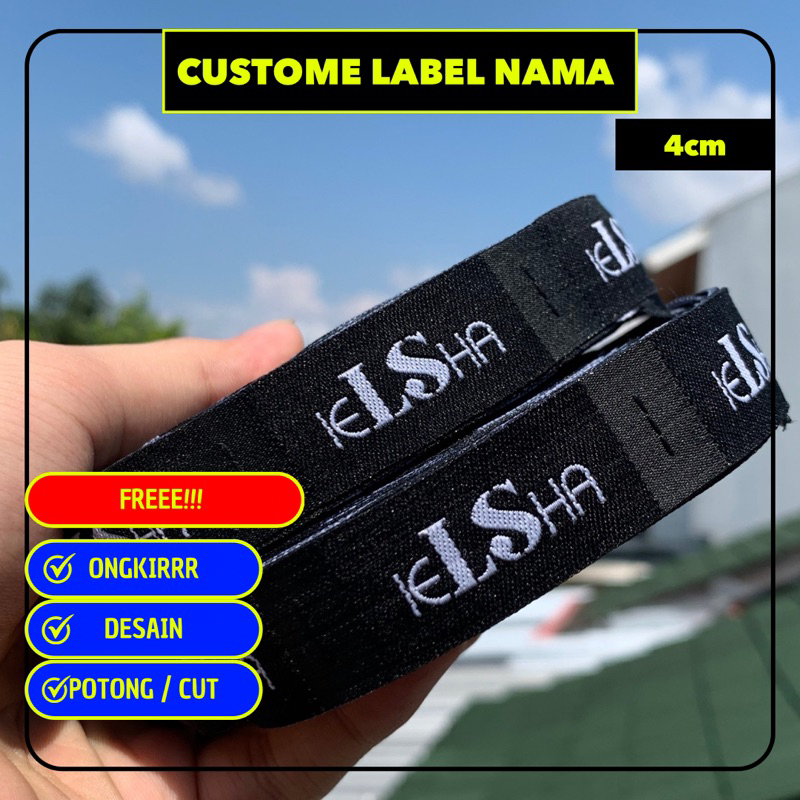 Jual label woven | label nama baju | label nama custome | Shopee Indonesia