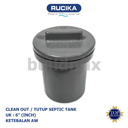 Jual RUCIKA CLEAN OUT/ TUTUP SEPTIC TANK PVC 6" AW (TEBAL) | Shopee ...